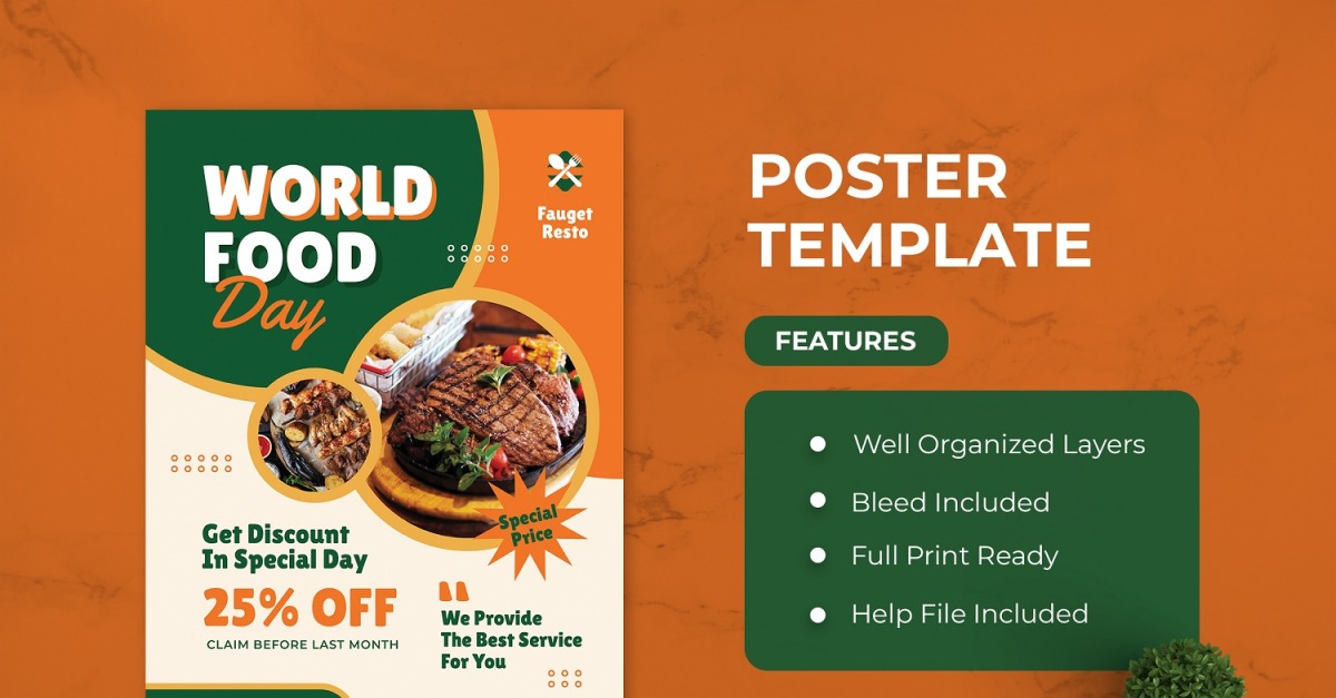 Promo Food Poster Template #358162 - TemplateMonster