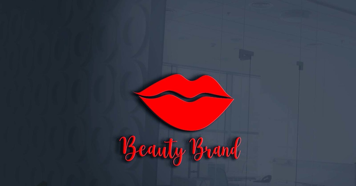 New Red Lips Cosmetics Brand Logo design - TemplateMonster