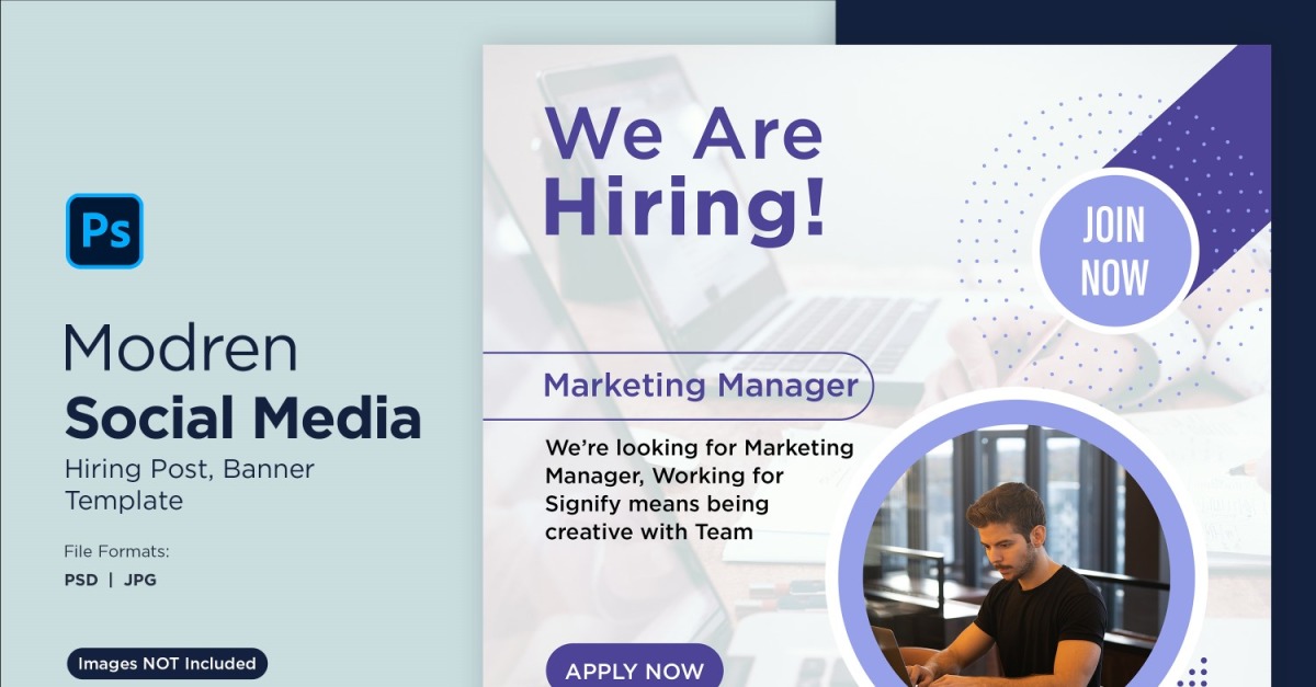 We are hiring Social Media Post Design Template 57