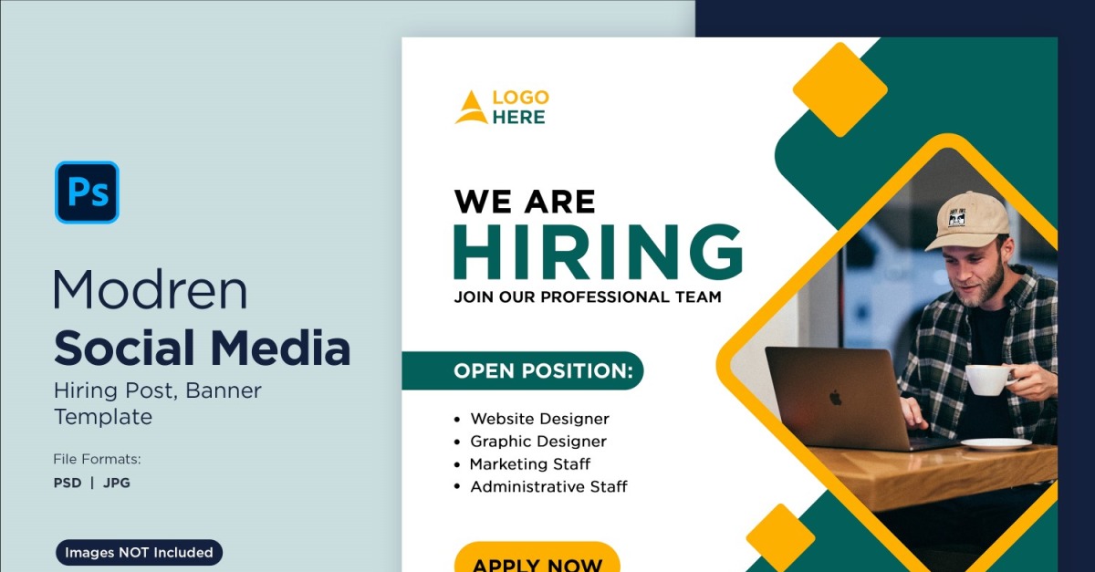 We are hiring Social Media Post Design Template 60