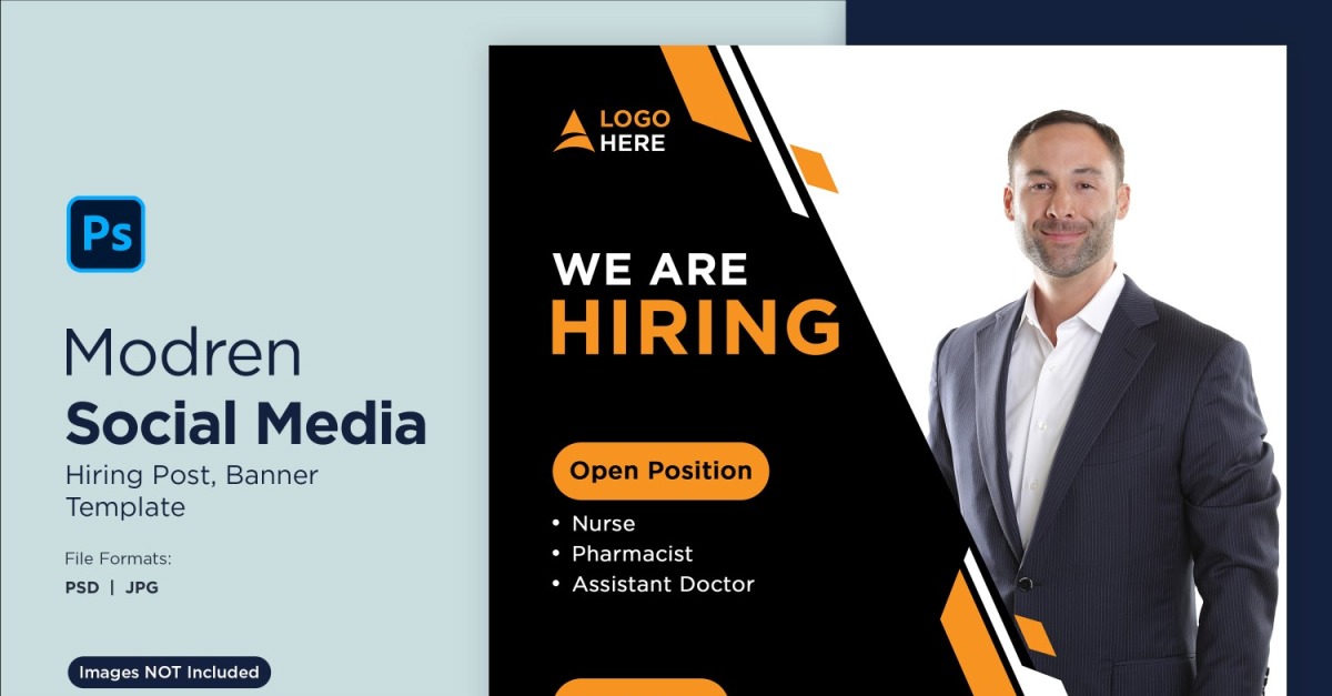 We are hiring Social Media Post Design Template 72