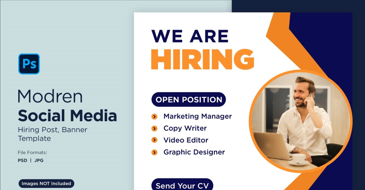 We are hiring Social Media Post Design Template 82