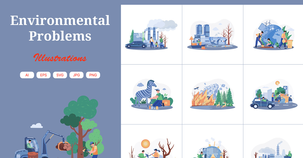 M622_ Environmental Problems Illustration Pack 1