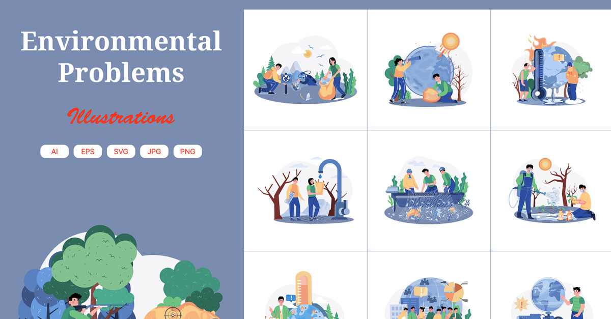 M622_ Environmental Problems Illustration Pack 2