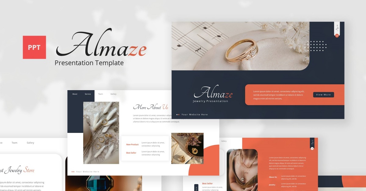 Almaze — Takı Powerpoint Şablonu #358873 - TemplateMonster