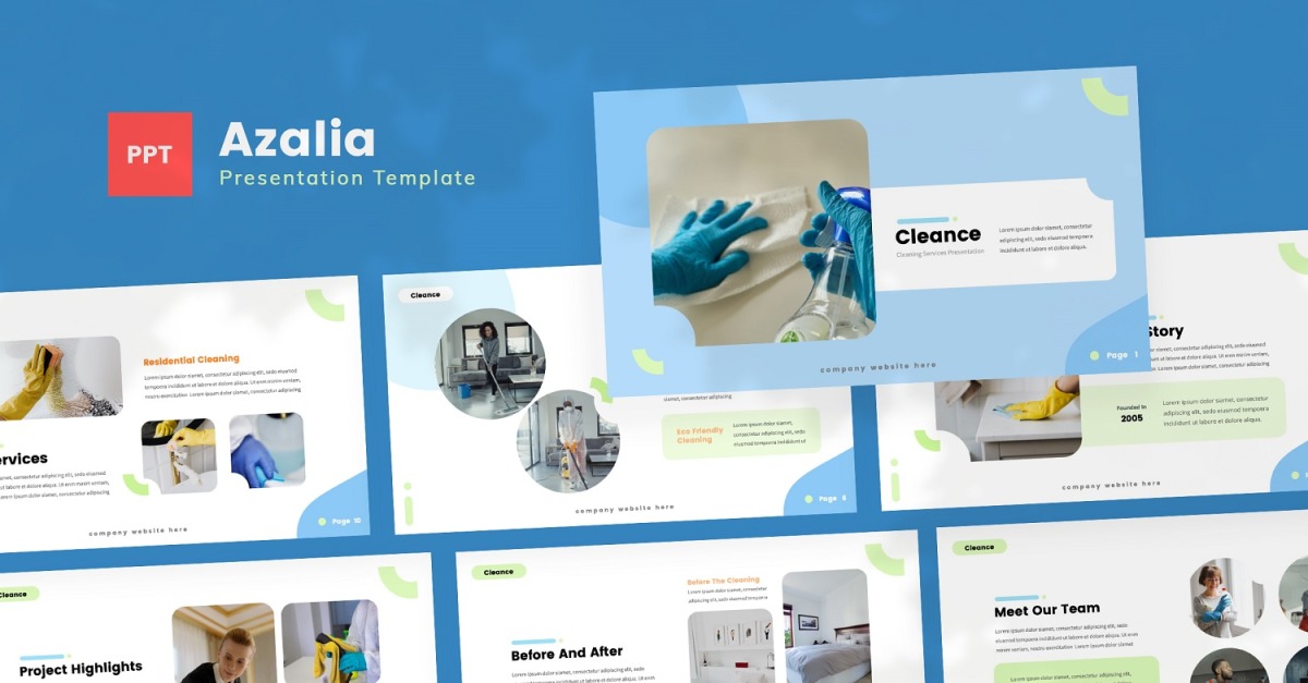 Cleance — Cleaning Services Powerpoint Template