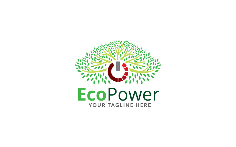 Eco Power Logo Design Template #358857 - TemplateMonster