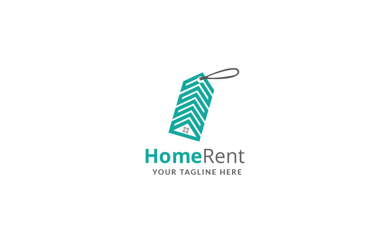Modèle de conception de logo de location de maison
