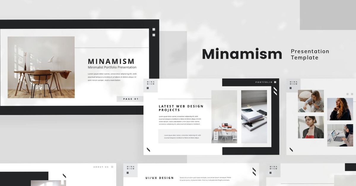 Minamism — Minimalist Portfolio Powerpoint Template