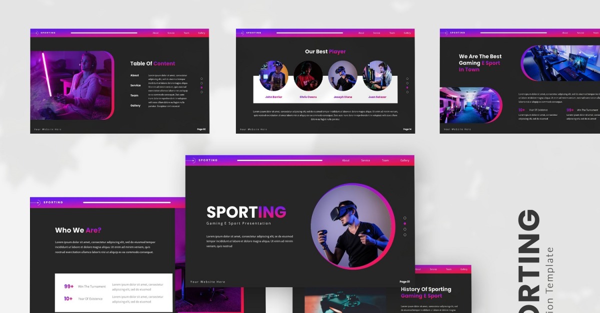 Spor — Esport Powerpoint Şablonu #358924 - TemplateMonster