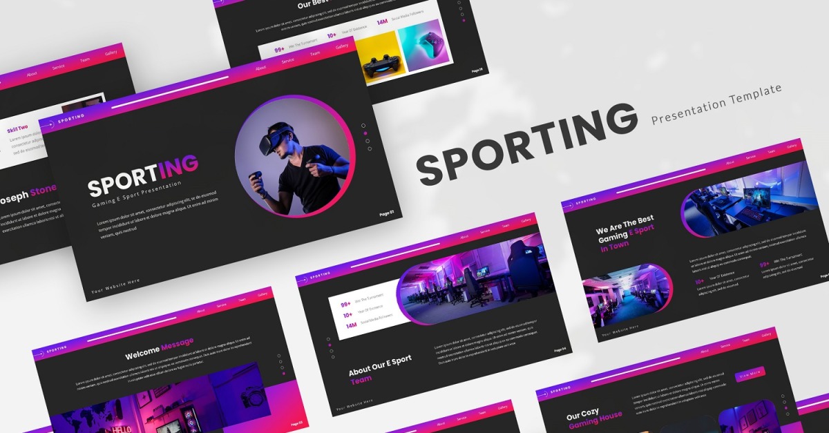 Sporting — Esport Google Slides Template - TemplateMonster