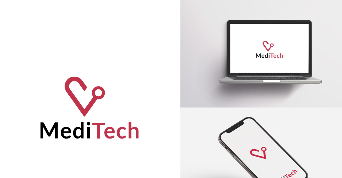Modelo de design de logotipo moderno da MediTech