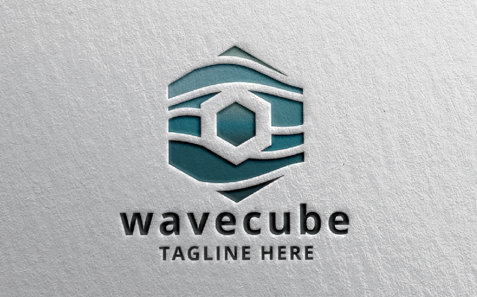 Wave Cube Pro Marka Logosu #359064 - TemplateMonster