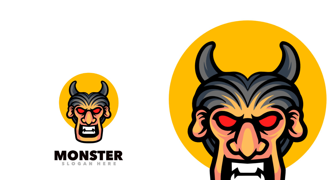 Monster head design template logo #359112 - TemplateMonster