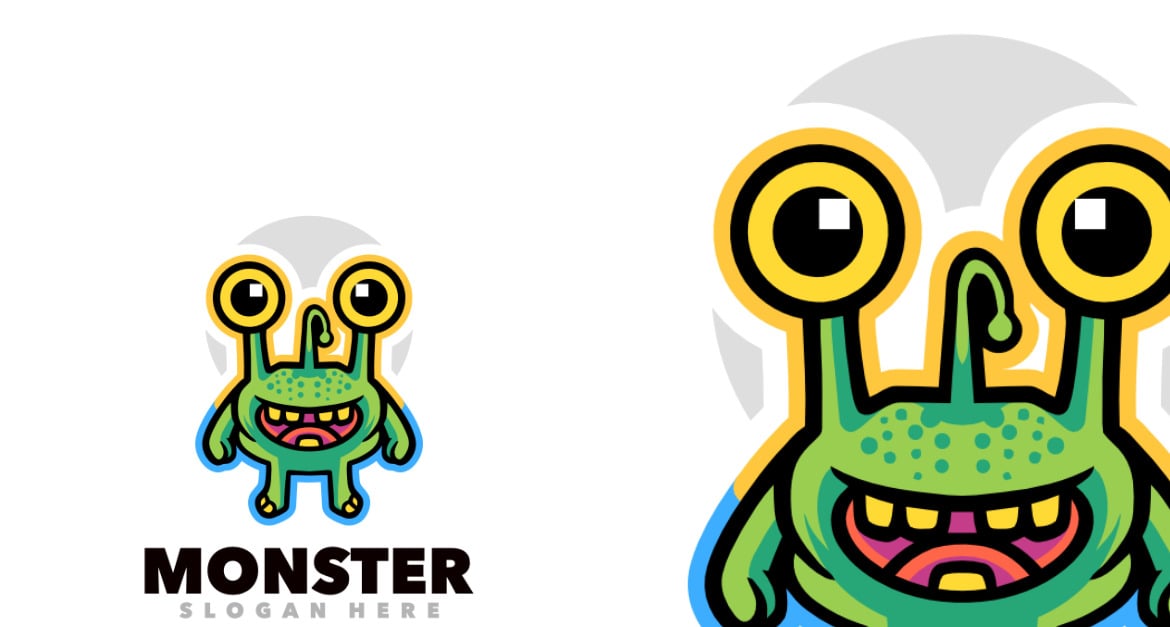 Monter design template funny logo #359116 - TemplateMonster