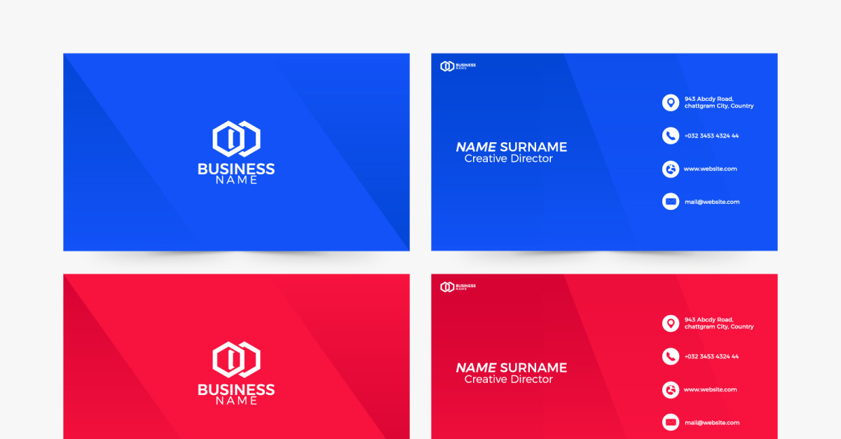 Branding Vector Business Card Template - TemplateMonster