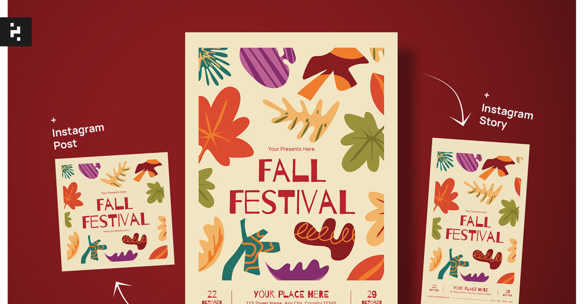 Creative Fall Festival Flyer #359266 - TemplateMonster