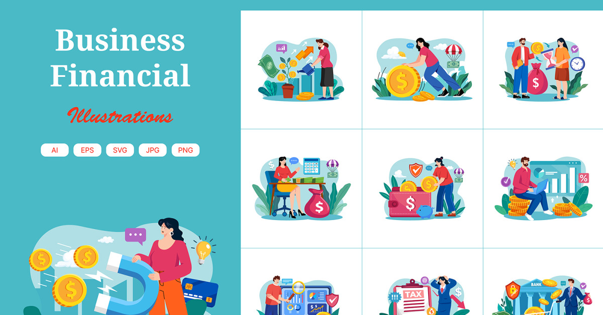 M700_ Financial Illustration Pack 1 #359217 - TemplateMonster
