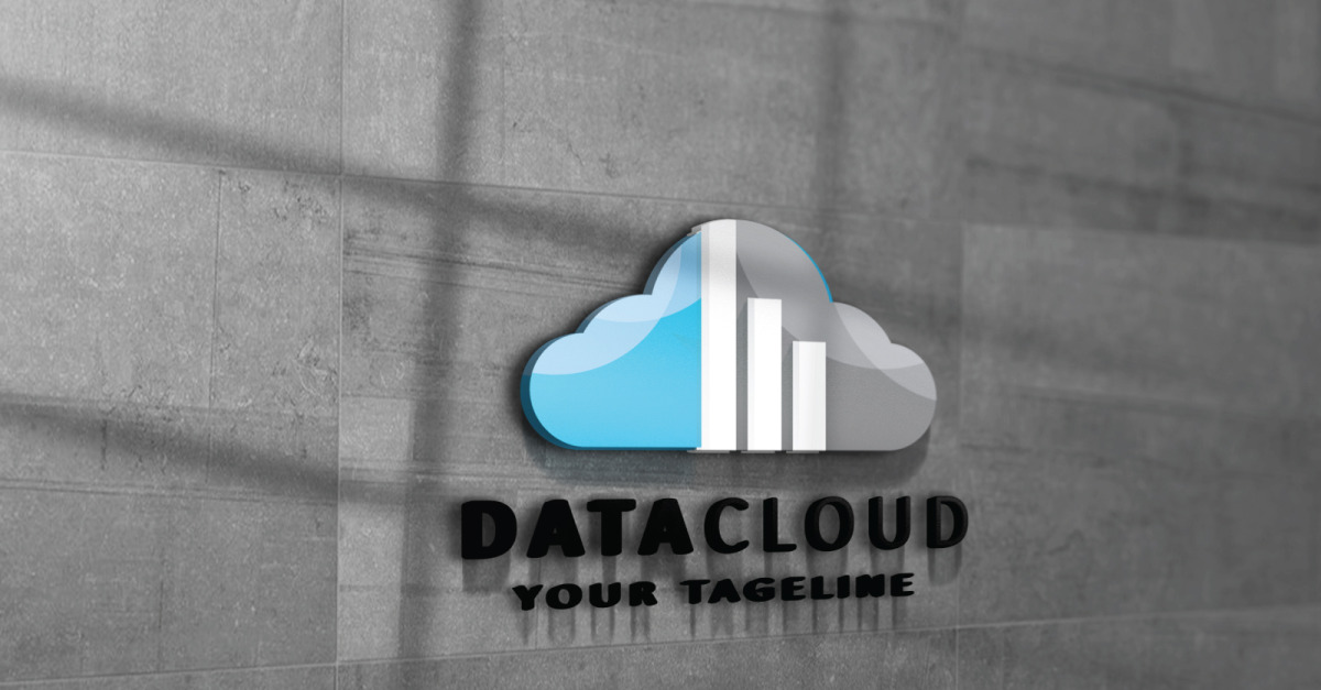 Design-Vorlage für das Daten-Cloud-Logo - TemplateMonster