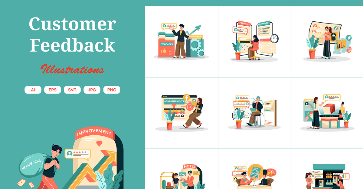 M730_ Customer Feedback Illustration Pack 2 - TemplateMonster