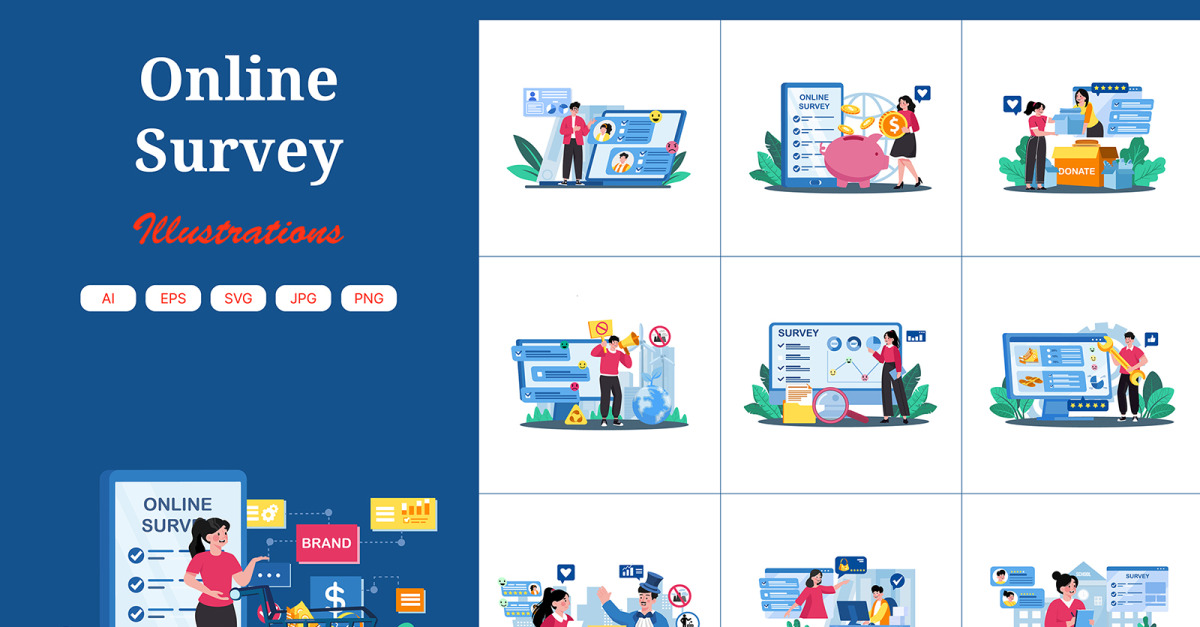 M739_ Online Survey Illustration Pack 2 - TemplateMonster