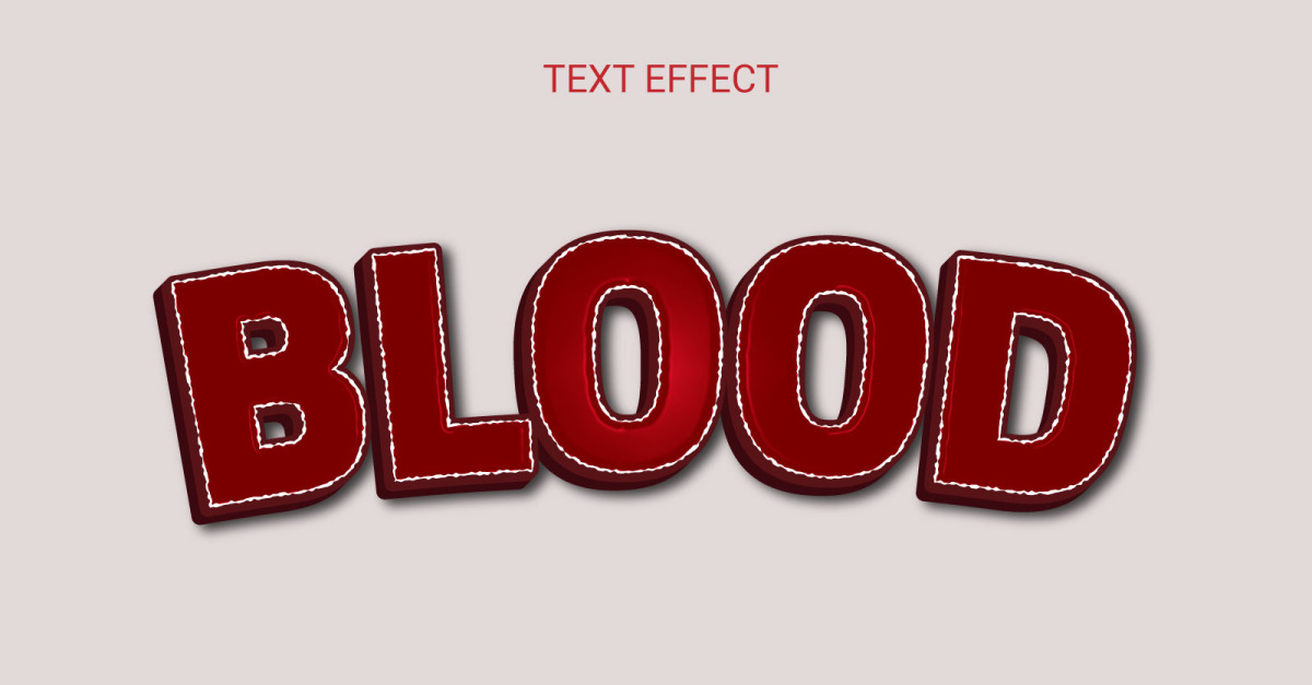 Kan Düzenlenebilir Vektör Eps Metin Efekti Tasarımı