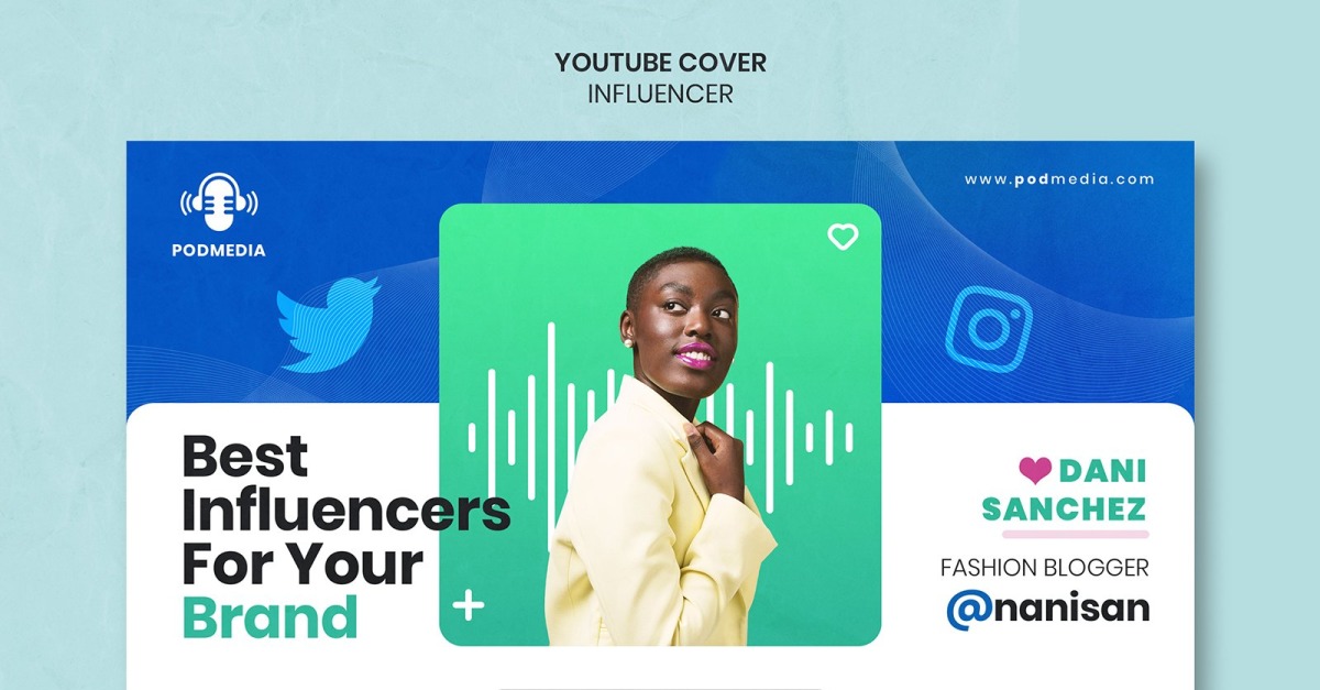 Social Media Influencer Marketing Brands Cover Template