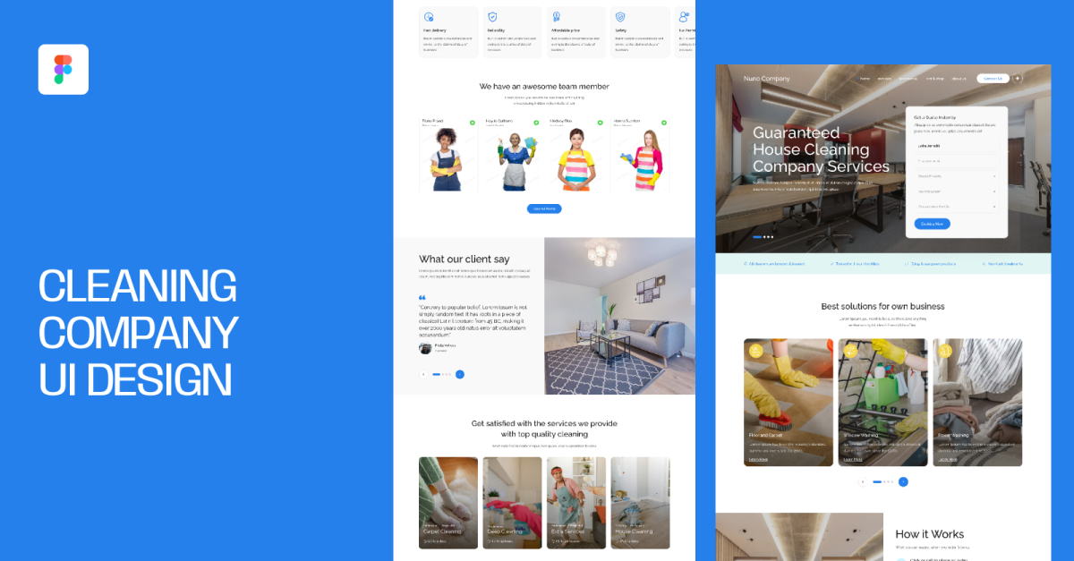 Cleaning Company UI Design #359605 - TemplateMonster