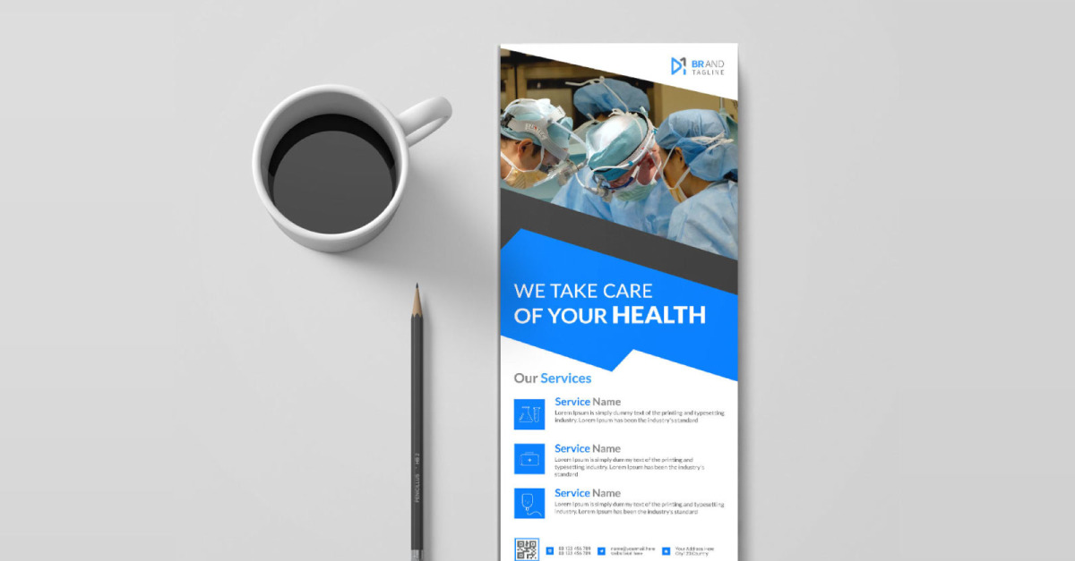 Medical rack card or dl flyer templates - TemplateMonster