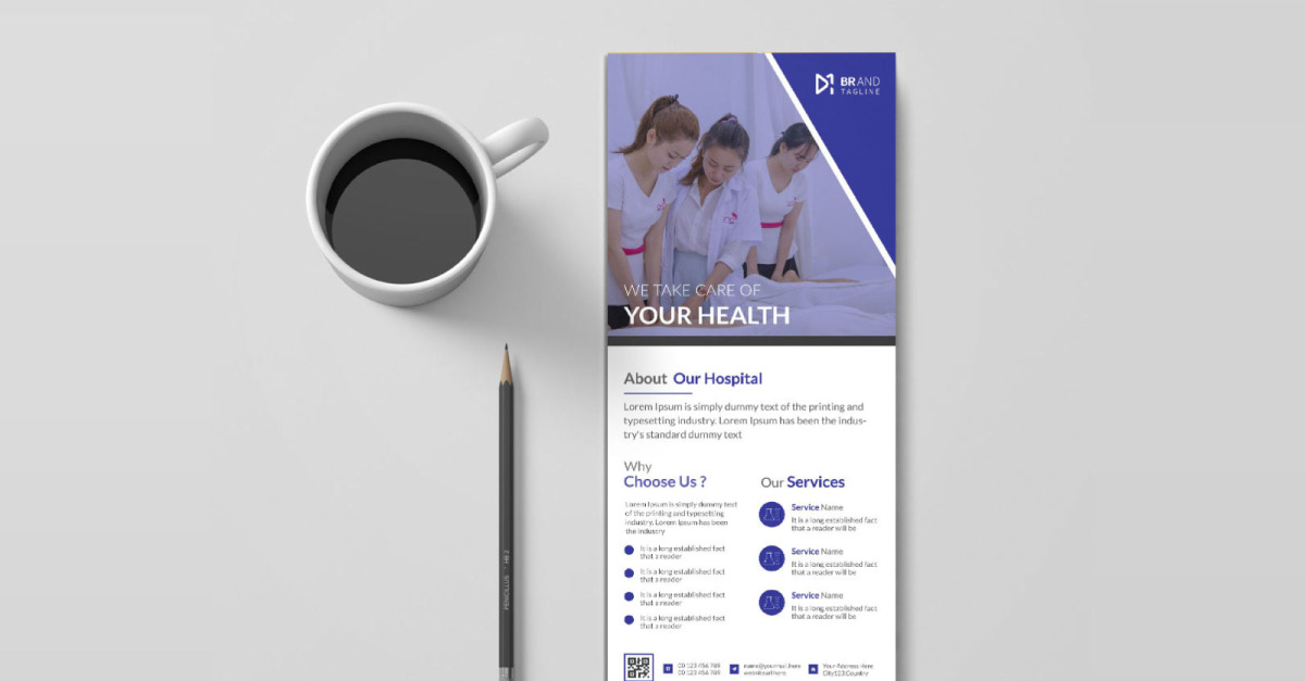 Modern and creative rack card #359710 - TemplateMonster