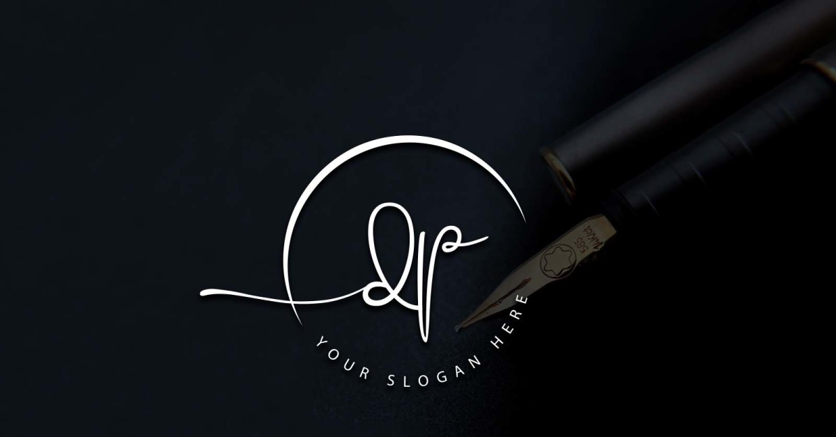 Calligraphy Studio Style DP Letter Logo Design