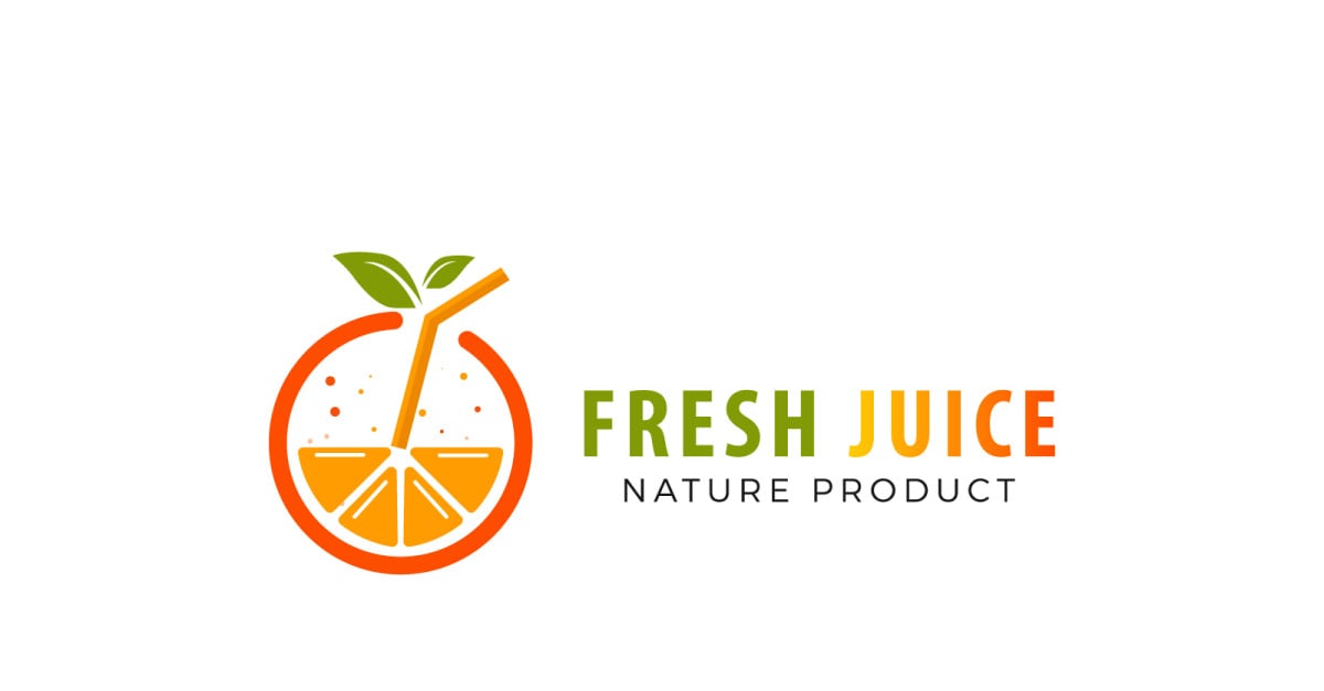 Modèles de logo de jus frais de marque, logo, création de logo