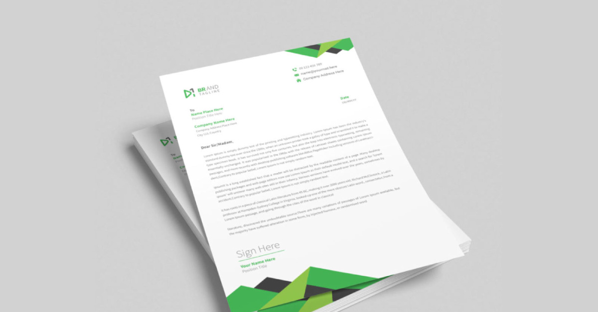 Creative and modern business letterhead design template