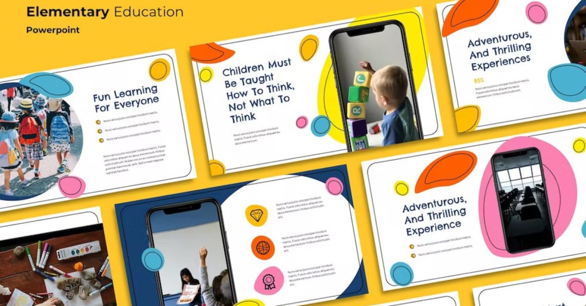 ESCUELA - Powerpoint Educación Primaria - TemplateMonster