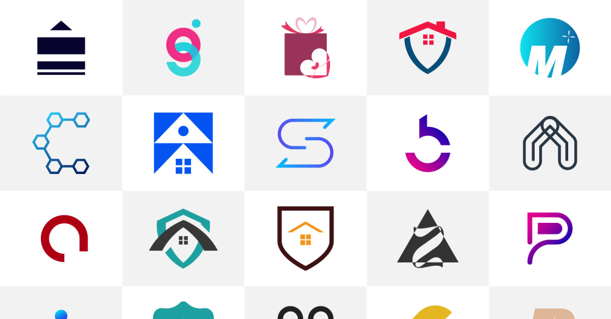 Marka logosu paketi şablonu, logo paketi, logo şablonu