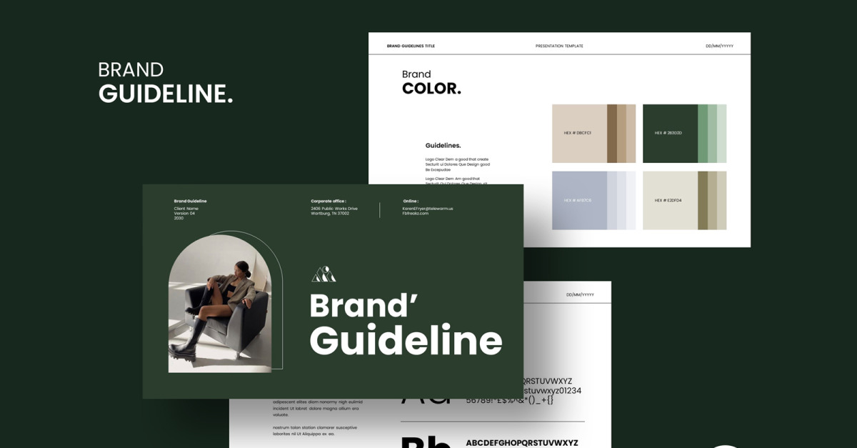 Brand Guidelines Google Slides Presentation - TemplateMonster