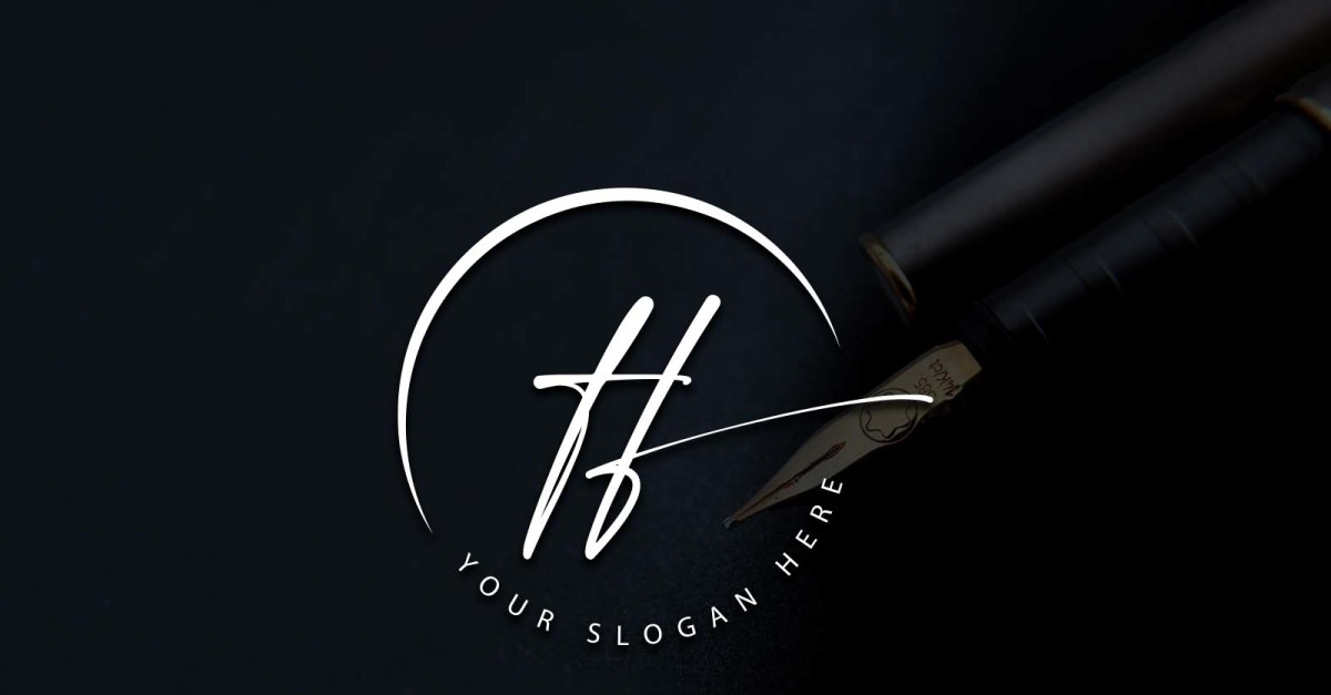 Calligraphy Studio Style TF Letter Logo Design
