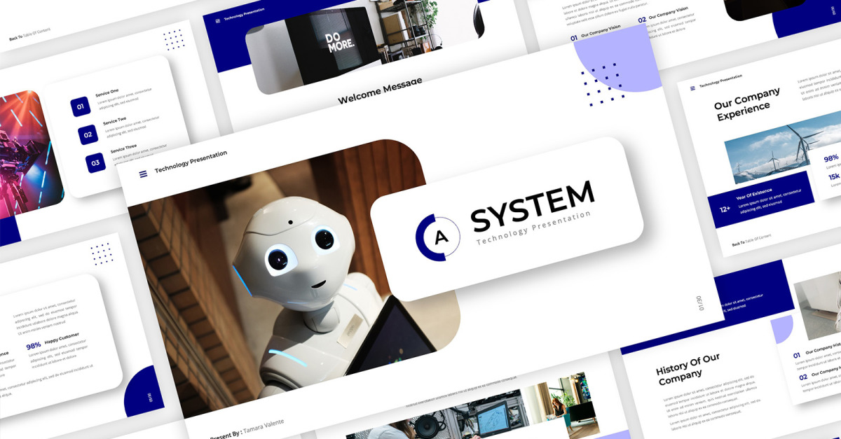 A System - Technology PowerPoint Template - TemplateMonster