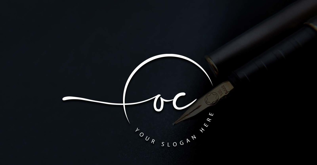 Calligraphy Studio Style OC Letter Logo Design