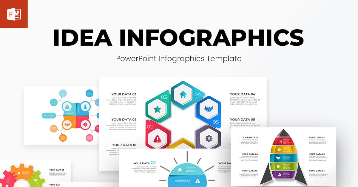 Conception de modèle PowerPoint d'infographie d'idée gratuite