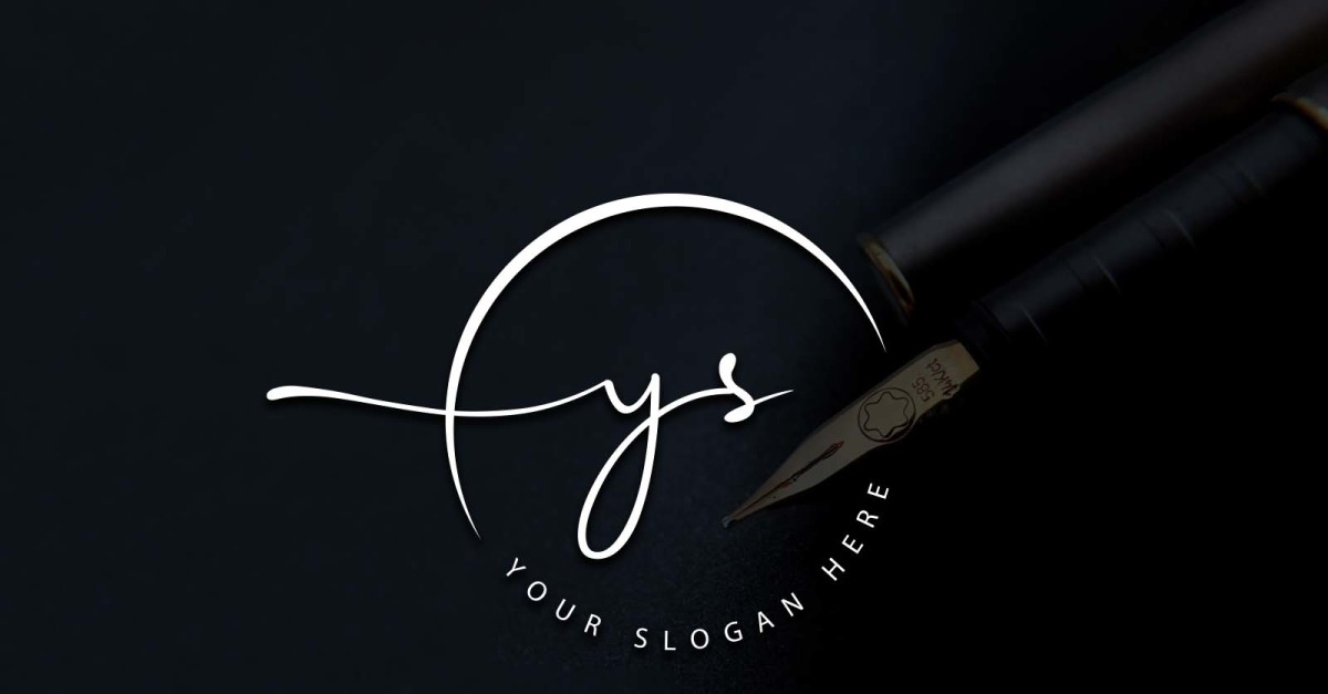 Calligraphy Studio Style YS Letter Logo Design