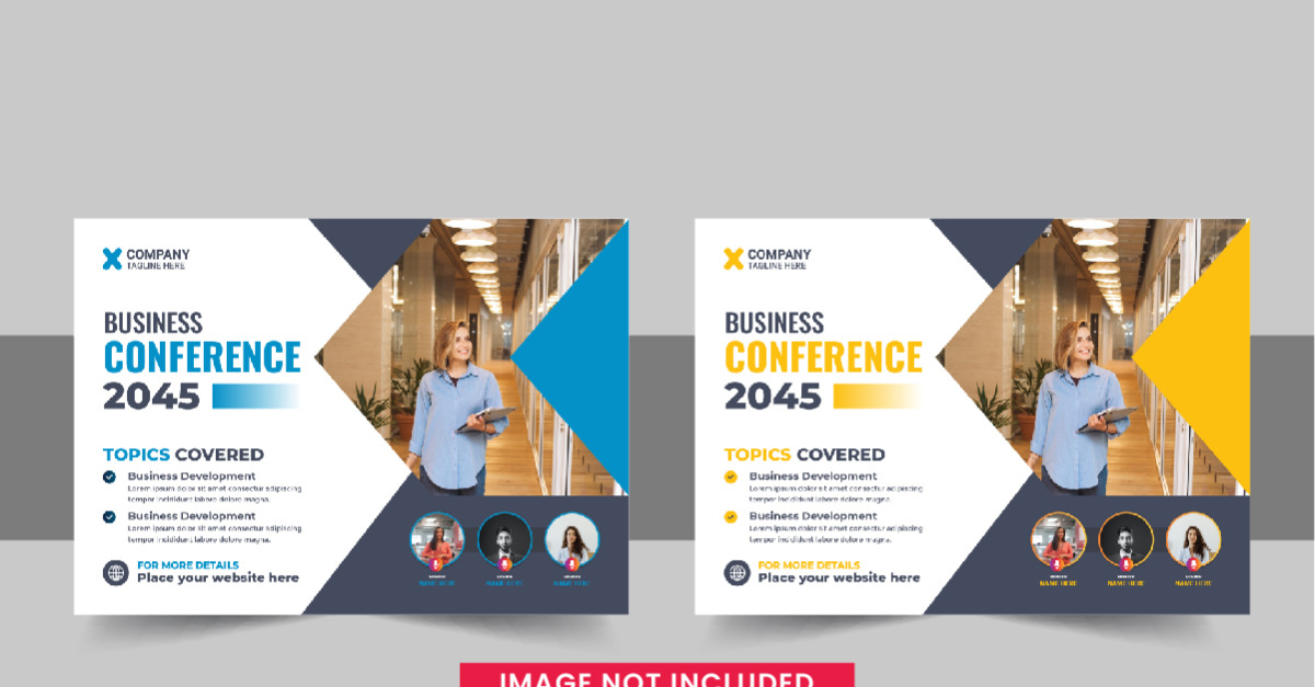 Horizontal Conference flyer or Horizontal flyer design layout