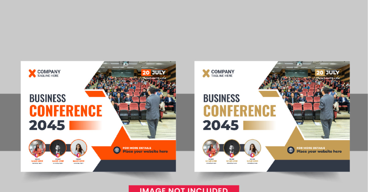 Horizontal Conference flyer or Horizontal flyer layout