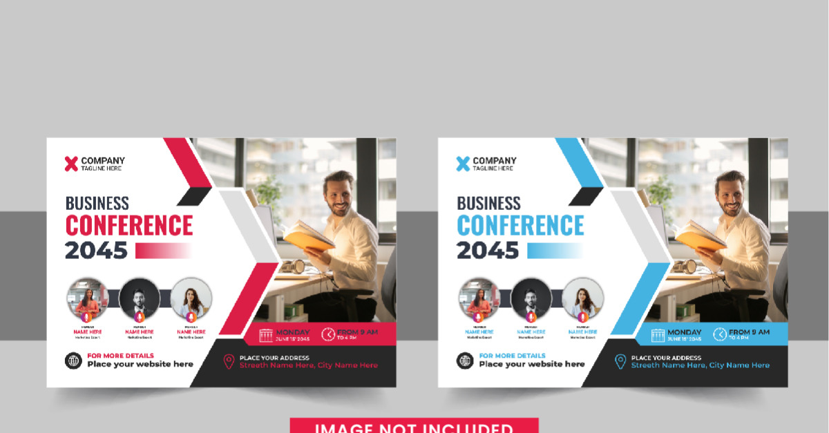 Horizontal Conference flyer or Horizontal flyer template design