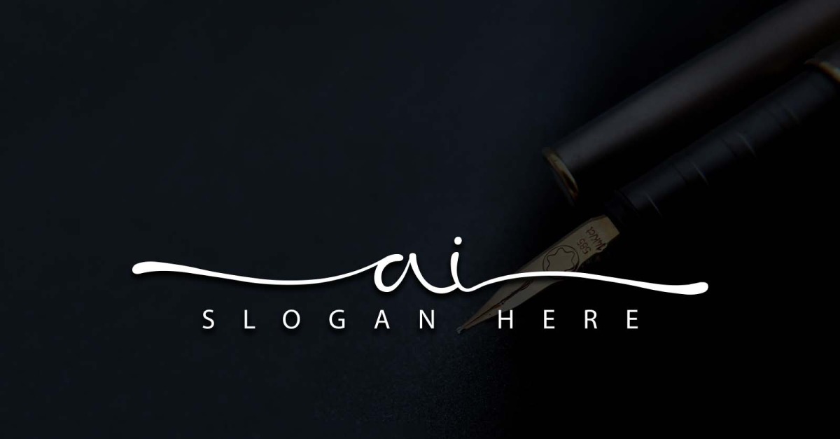 Calligraphy Studio Style AI Letter Logo Design - Brand Identity