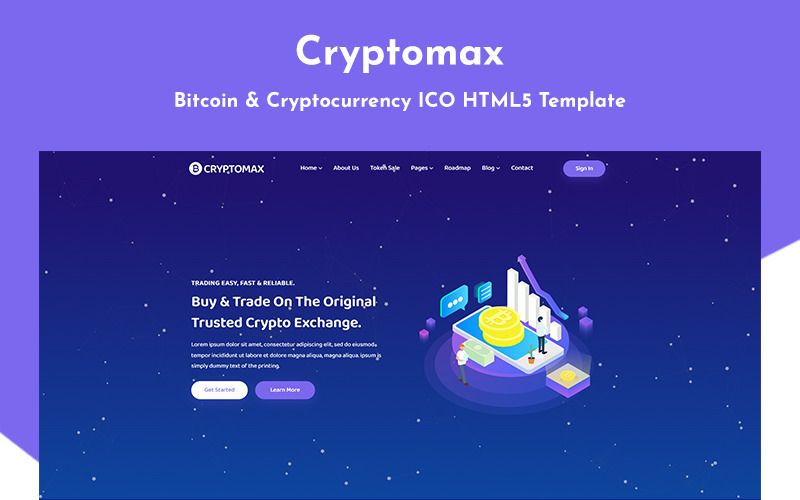 Cryptomax - Modèle HTML5 ICO Bitcoin et crypto-monnaie