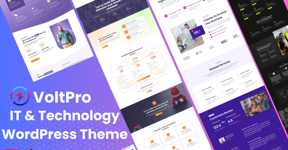 VoltPro - Tema de WordPress para TI y tecnología