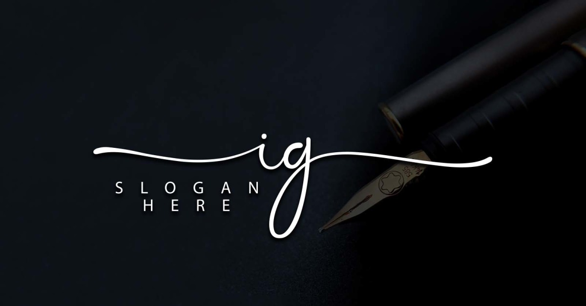 Fotografia creativa IG Letter Logo Design - TemplateMonster