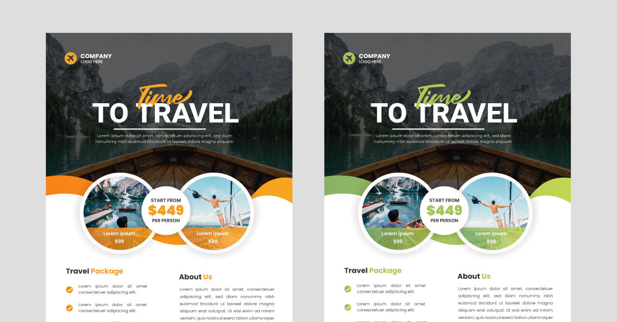 Plantilla de diseño de volante de viaje y diseño de plantilla de ...