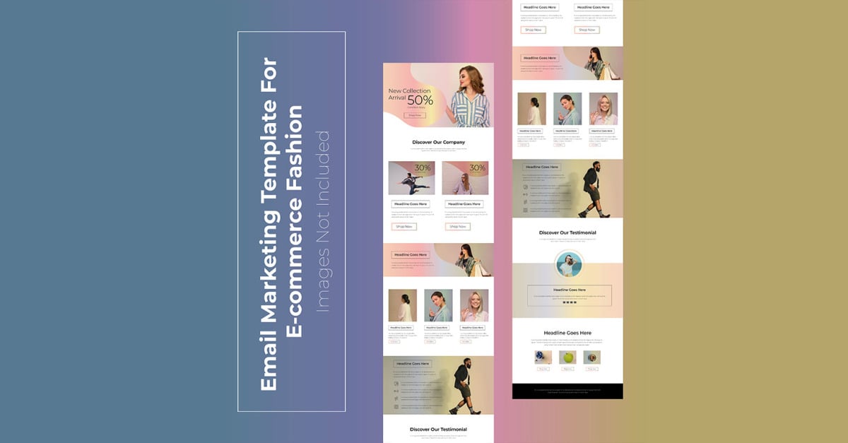 Responsive Email Marketing concept page or one page email Newsletter ...